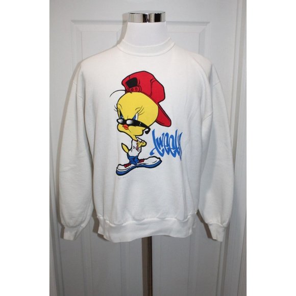 Jerzees | Shirts | Vintage 9s Looney Tunes Tweety Bird Crew Neck ...